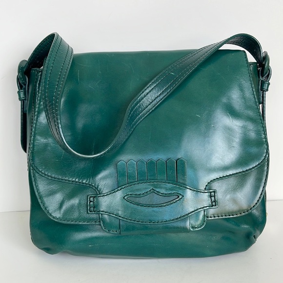 Botkier | Bags | Vintage Botkier Leather Shoulder Bag Green | Poshmark